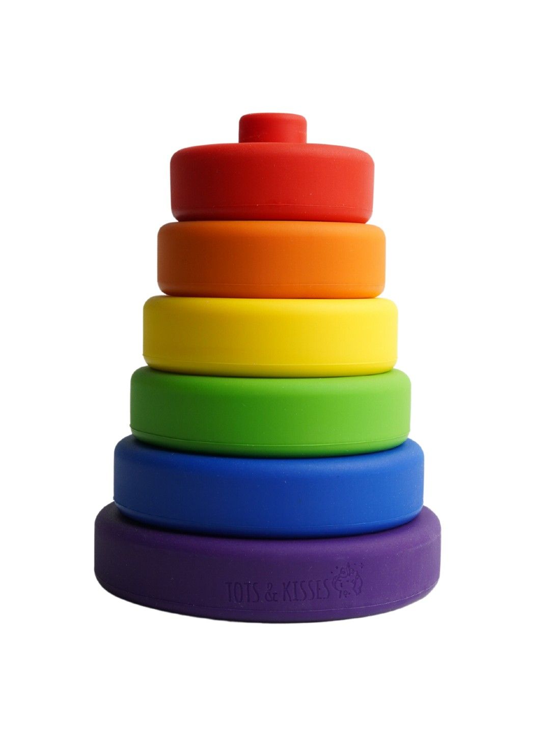 Tots and Kisses Silicone Rainbow Stacking Tower | edamama